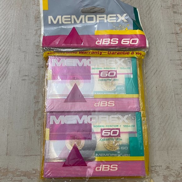 Memorex | Media | Memorex Dbs 6 High Fidelity Blank Audio Cassette Tapes 60 Min 2pack New | Poshmark